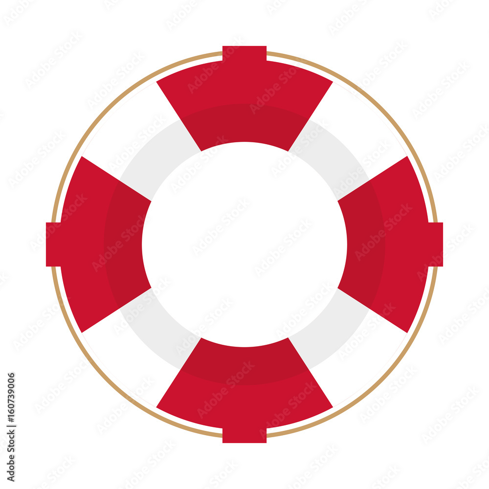 safety float icon over white background colorful design vector ...