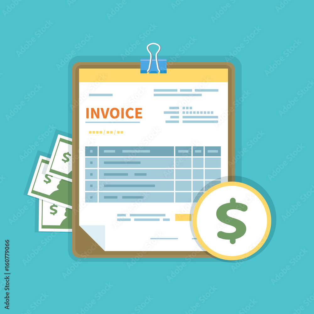 Flat Invoice Icon