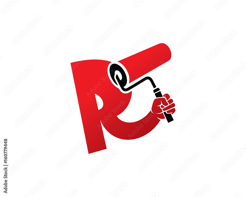 Letter R Paint Logo Template Design Vector, Emblem, Design Concept ...