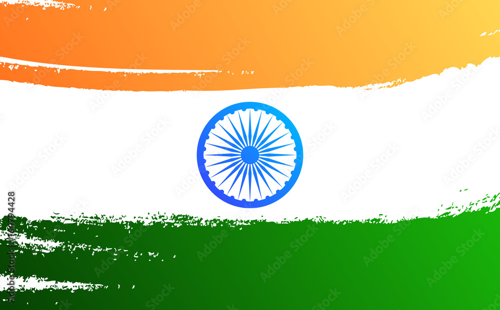 India flag. Template for card, invitation, flyer for India national ...