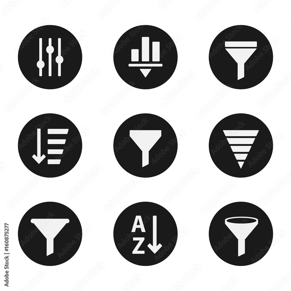 Filter objects icons industry set Stock Vector | Adobe Stock Filter objects icons industry set Stock Vector | Adobe Stock