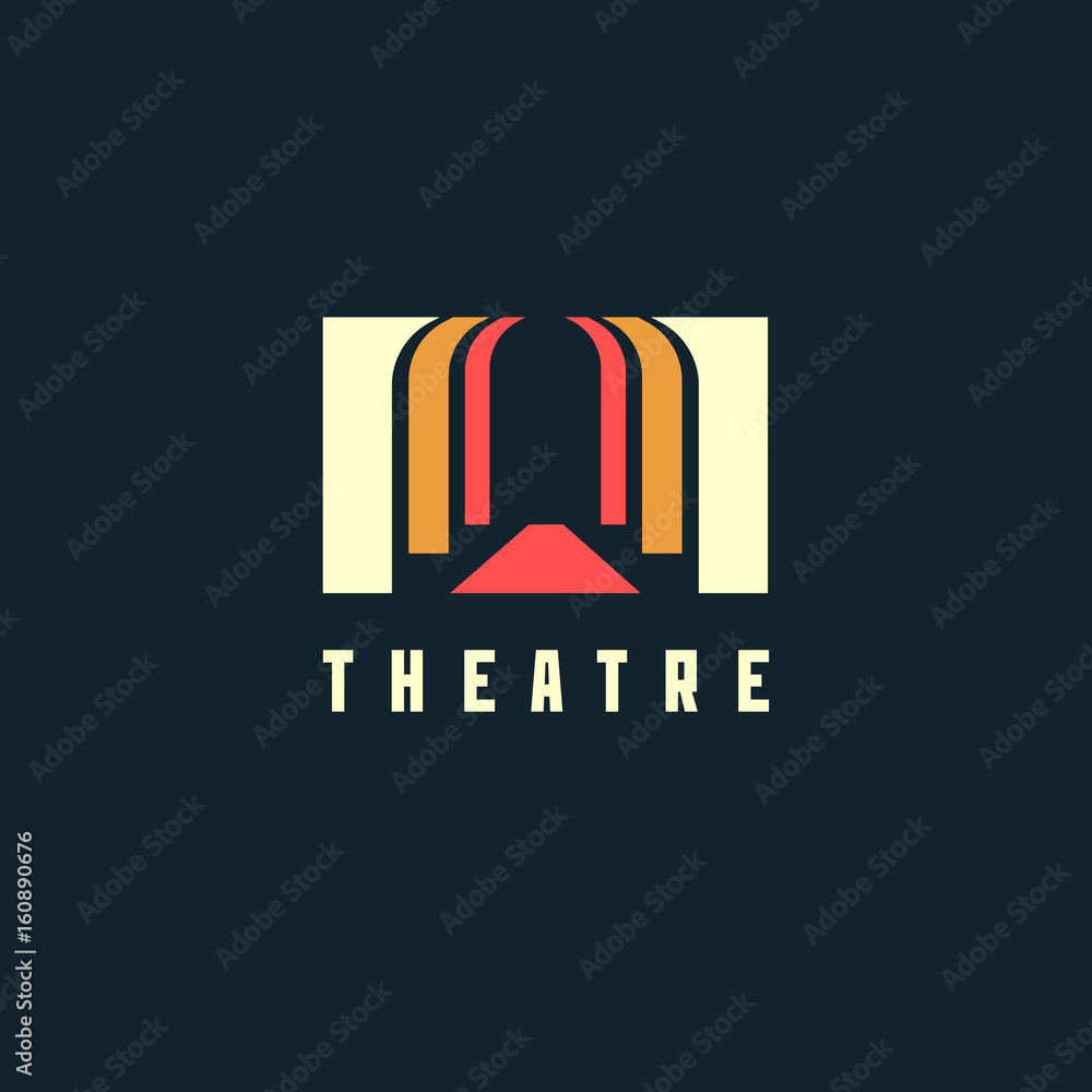 Theatre logo concept - vector illustration. Theatre, museum, bank or ...
