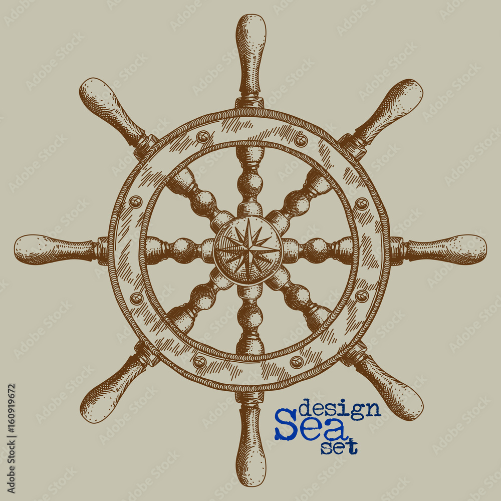 steering wheel, freehand drawing Stock Vector | Adobe Stock