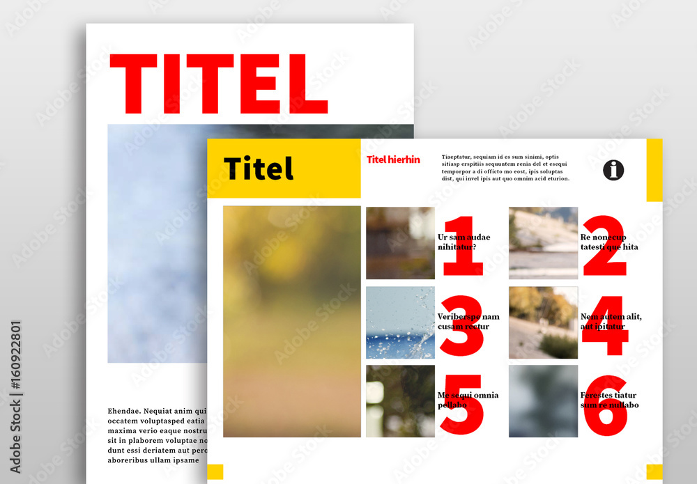 Zeitgemäßes Layout für digitale Zeitschriften Stock Template | Adobe Stock