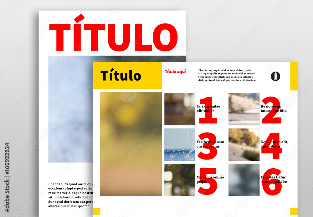 Diseño contemporáneo de revista digital Stock Template | Adobe Stock