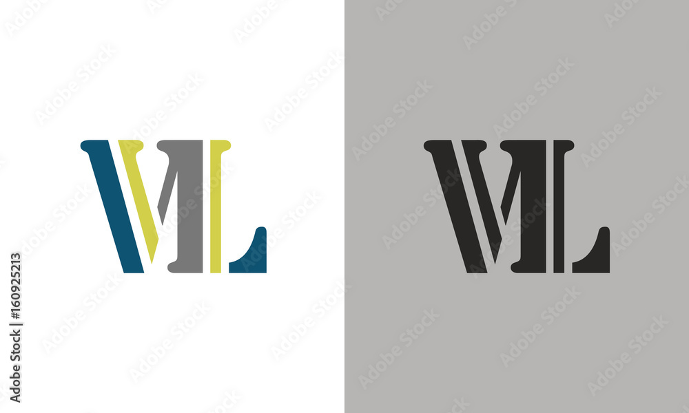 letter VL logo Stock Vector | Adobe Stock