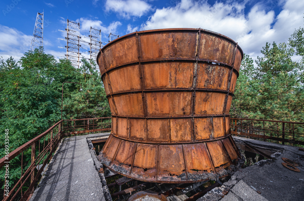 Air ventilation structure in abandoned military town called Chernobyl-2 ...
