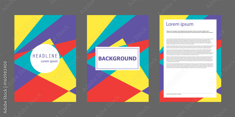 colorful background for Corporate Identity Template Poster Brochure ...