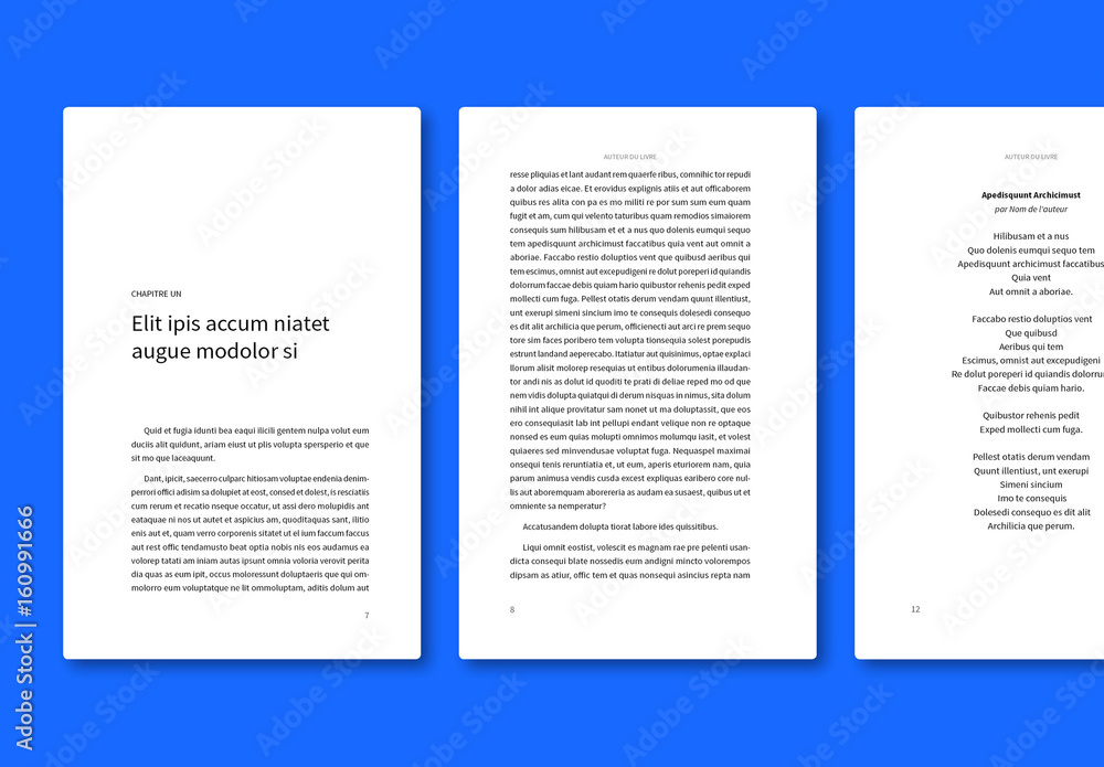Modèle de roman ou de recueil de poésie Stock Template | Adobe Stock