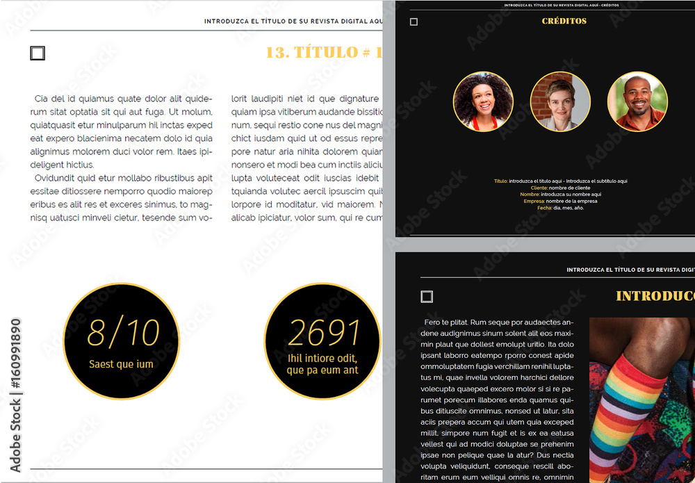 Diseño de revista digital de arte Stock Template | Adobe Stock