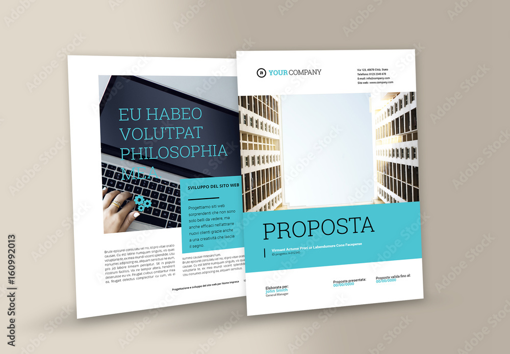 Layout proposta commerciale Stock Template | Adobe Stock