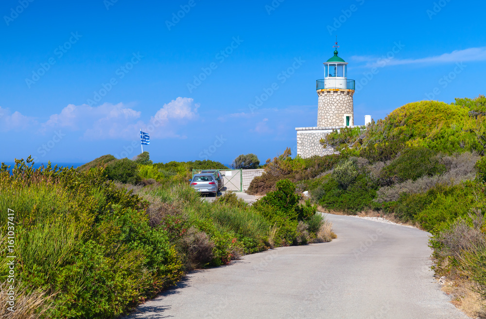 Skinari Lighthouse. It was built in 1897 Stock Photo | Adobe Stock