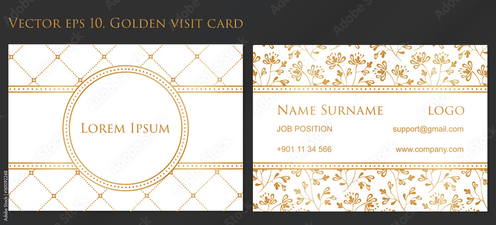 VECTOR eps 10. Design for Visiting card and business card with elegant ...