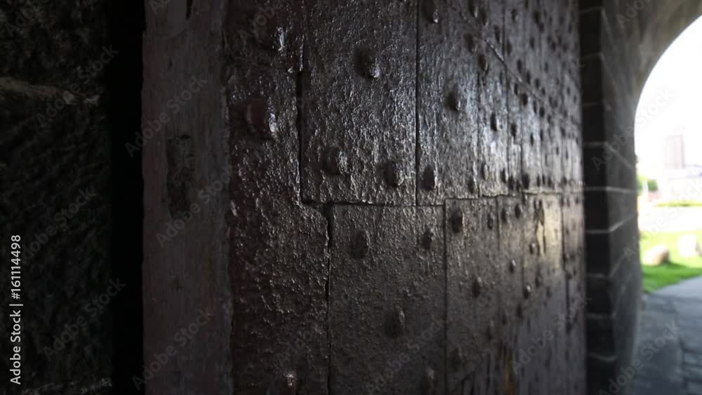 Walls and door inside of the North Gate of Taipei (Cheng-en Gate). The ...