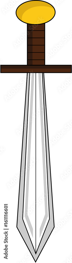 Cartoon Sword Stock Vector | Adobe Stock