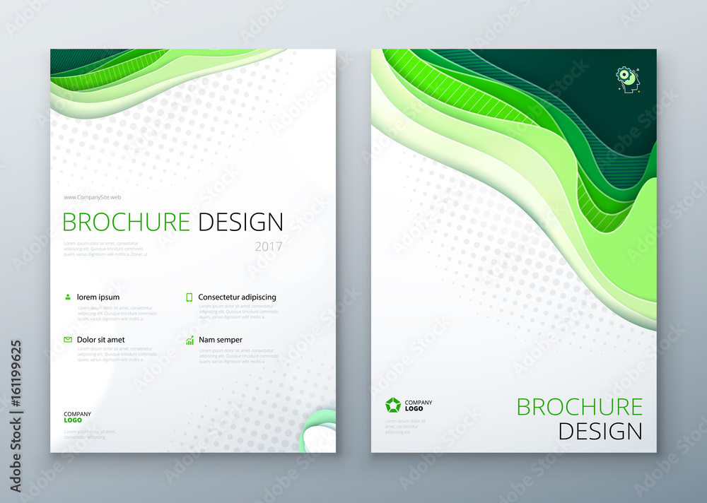 Paper cut brochure design. Paper carve abstract cover for brochure ...