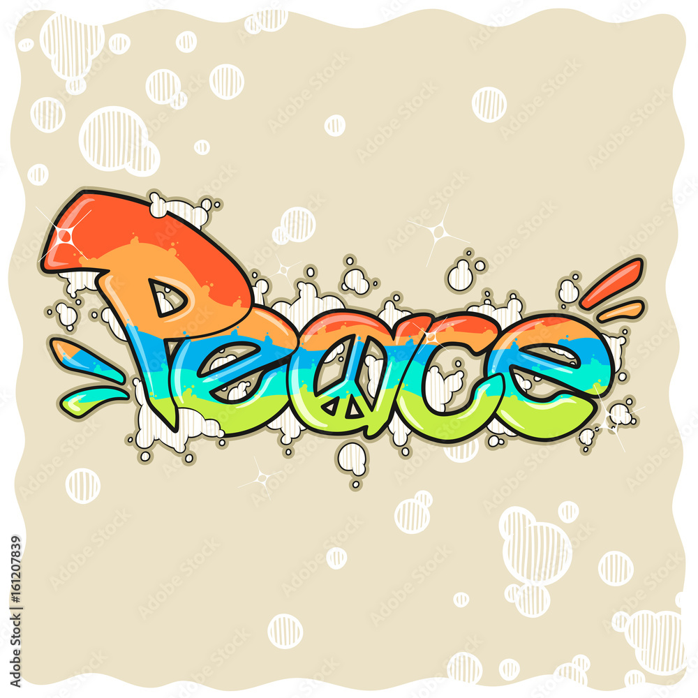 The Word Peace In Graffiti