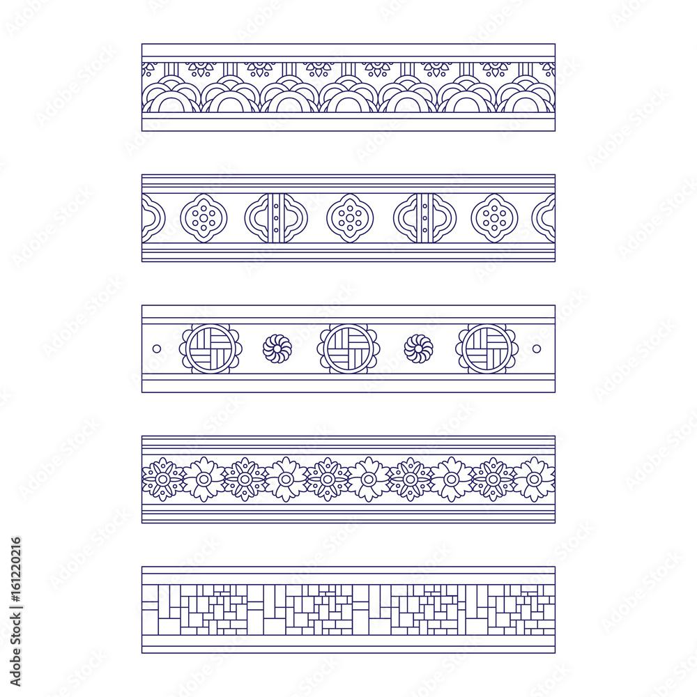 Korean traditional Frame Stock Vector | Adobe Stock