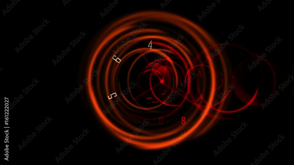 4k Circle round digit time clocks & digital wheels background,trade ...