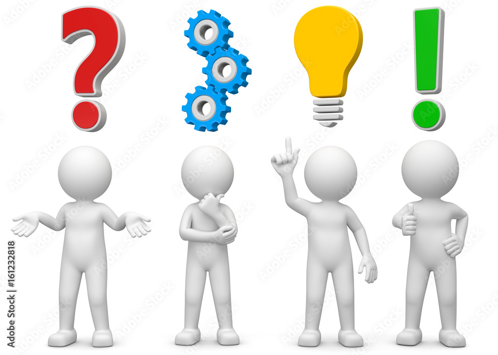 weisse §d Männchen Funktion und Umsetzung Symbole Stock Illustration ...