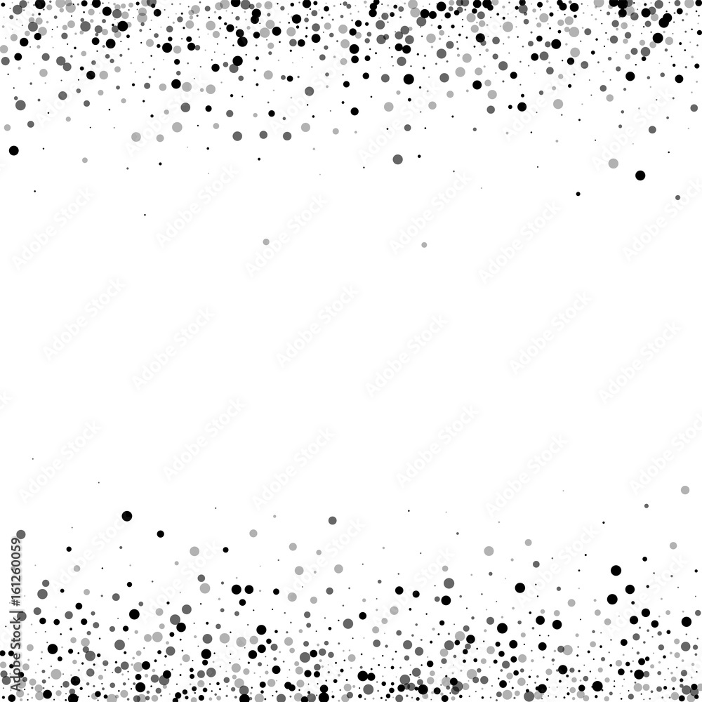 Dense black dots. Borders with dense black dots on white background ...