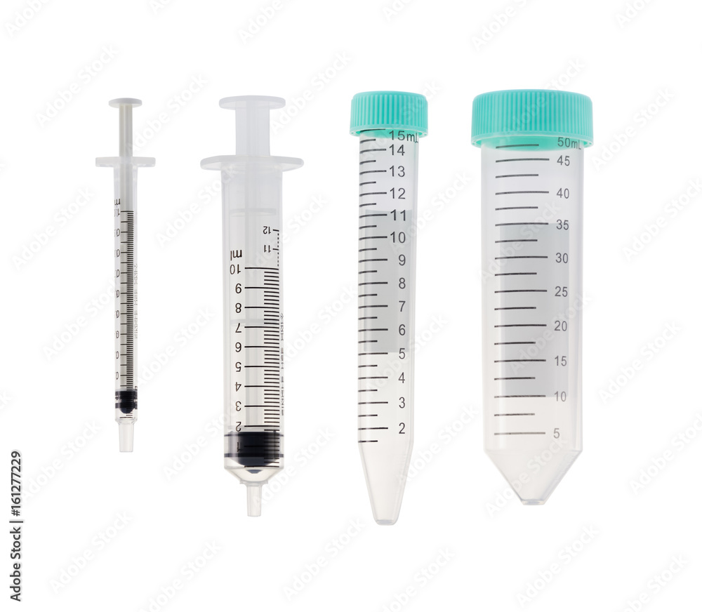 syringe and plastic tube Stock Photo | Adobe Stock