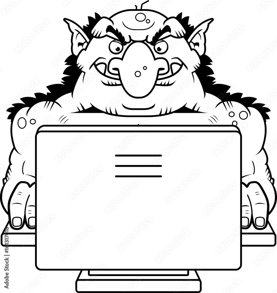 Cartoon Internet Troll Stock Vector | Adobe Stock