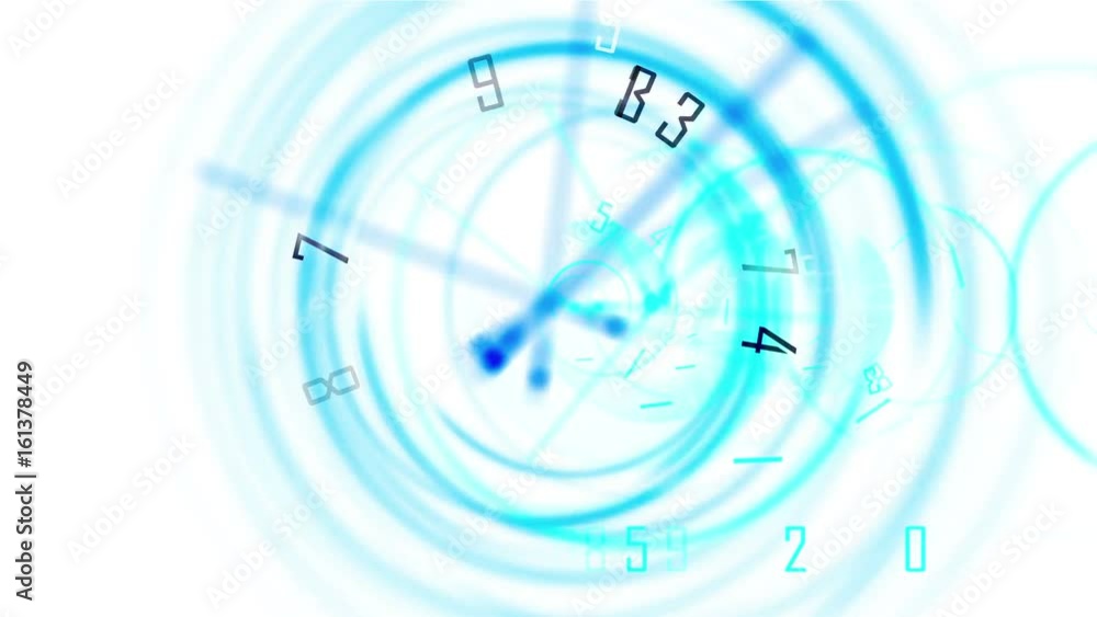 4k Circle round digit time clocks & digital wheels background,trade ...