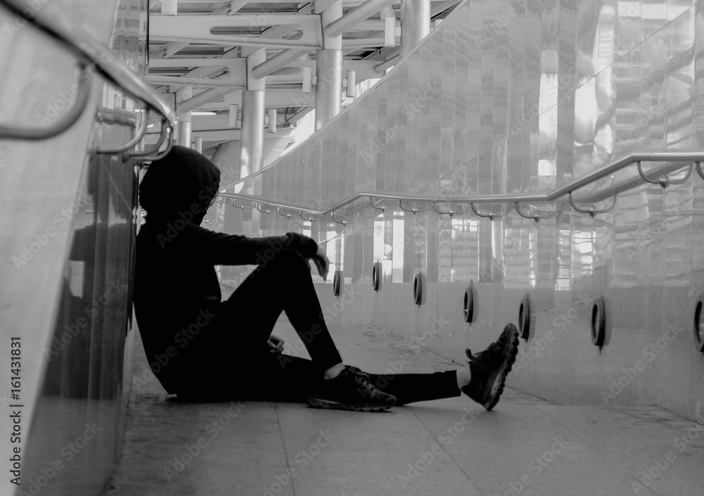 Black And White Photography Of Sad People