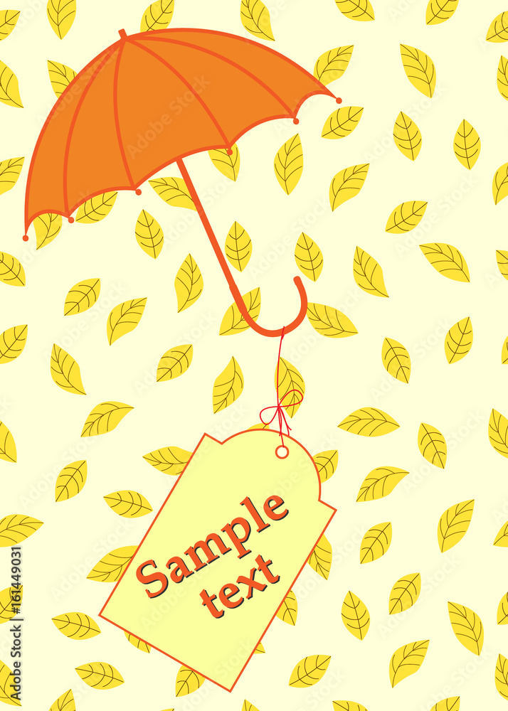 Frame of multi-colored umbrella. Design of postcards, invitations ...