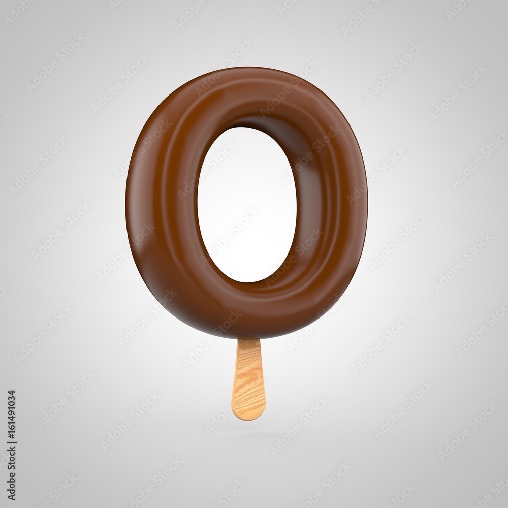 Ice cream letter O uppercase isolated on white background Stock ...