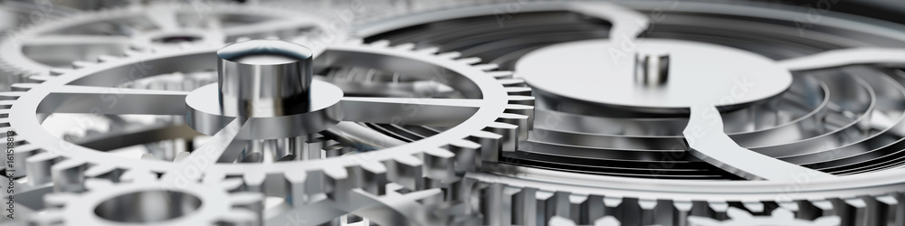 Zahnrad im Getriebe als Panorama Stock Illustration | Adobe Stock