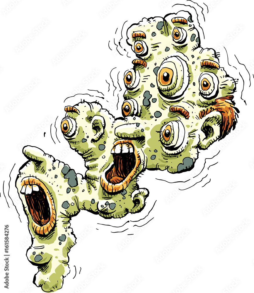 A an abstract cartoon face showing shock and fear. Stock Vector | Adobe ...