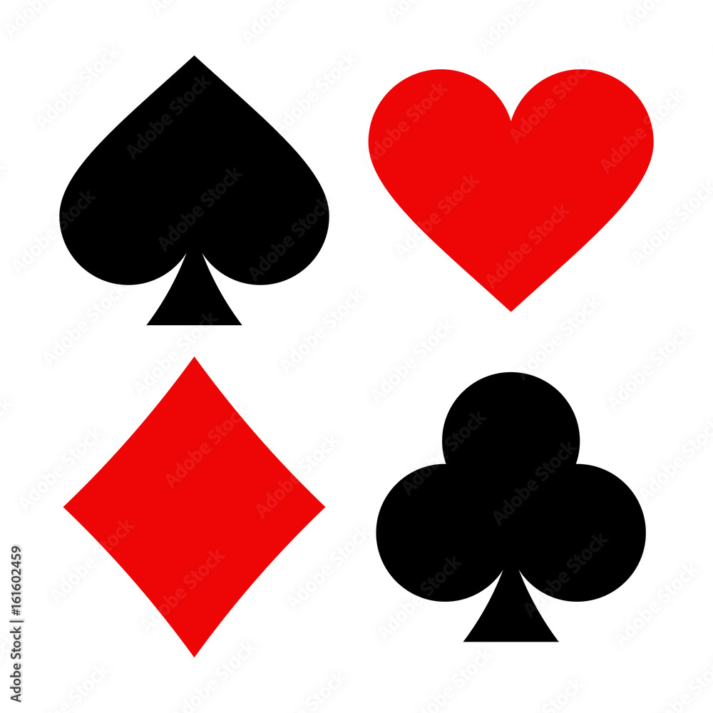 Playing card symbols Stock Vector | Adobe Stock