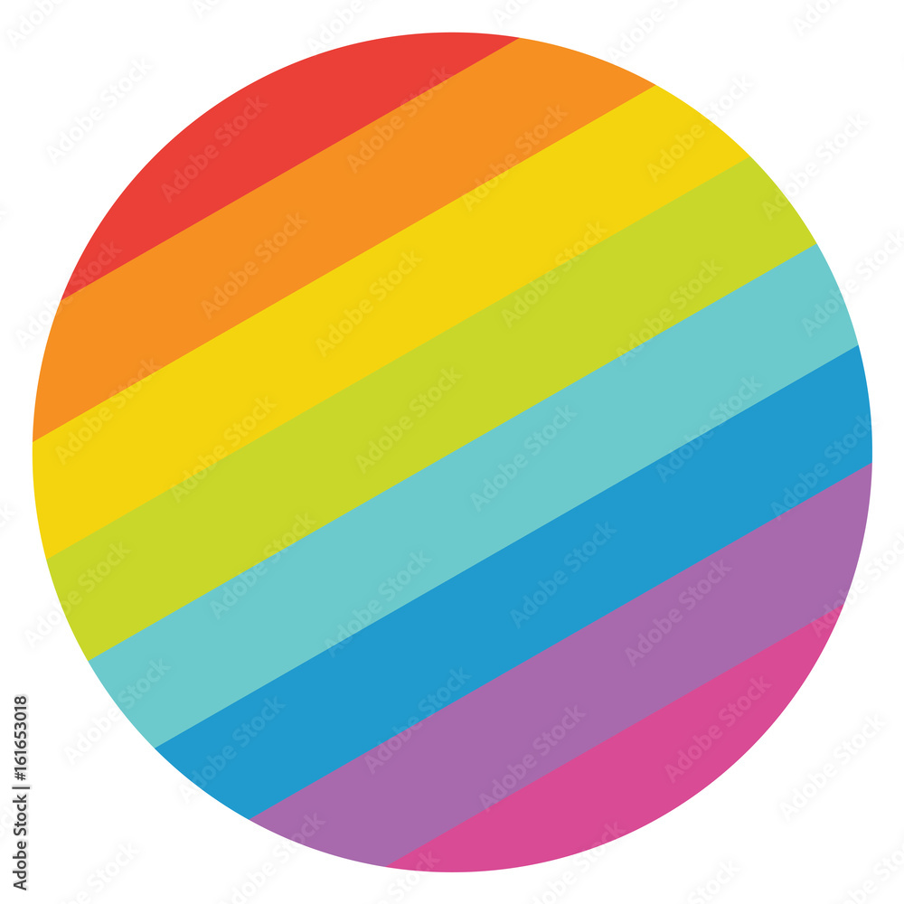 Rainbow Geometric Circle Filled Stock Vector | Adobe Stock