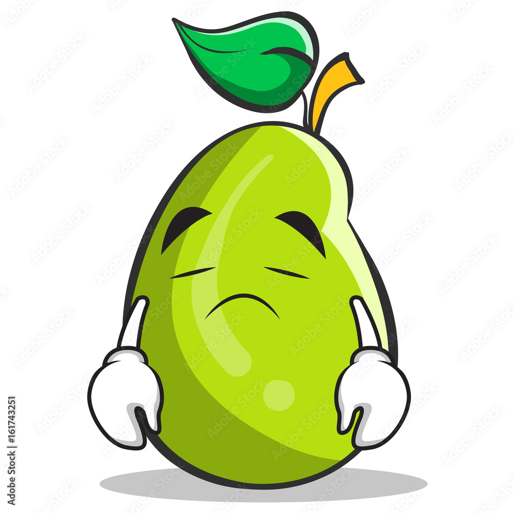 Sad mango fruit character cartoon Stock Vector | Adobe Stock