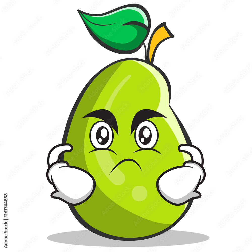 Angry mango fruit character cartoon Stock Vector | Adobe Stock