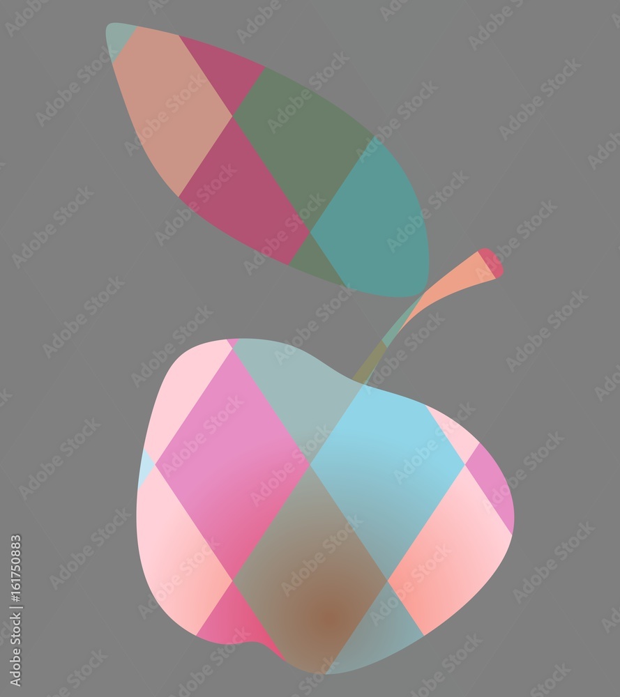 Abstract multicolor apple. Vector illustration, polygonal design. Stock ...