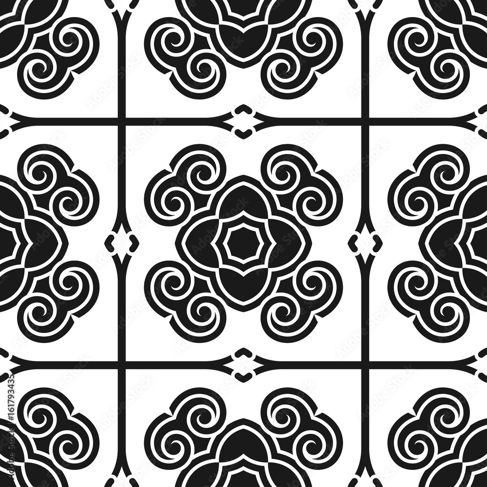 Abstract seamless black and white color pattern for wallpapers and ...