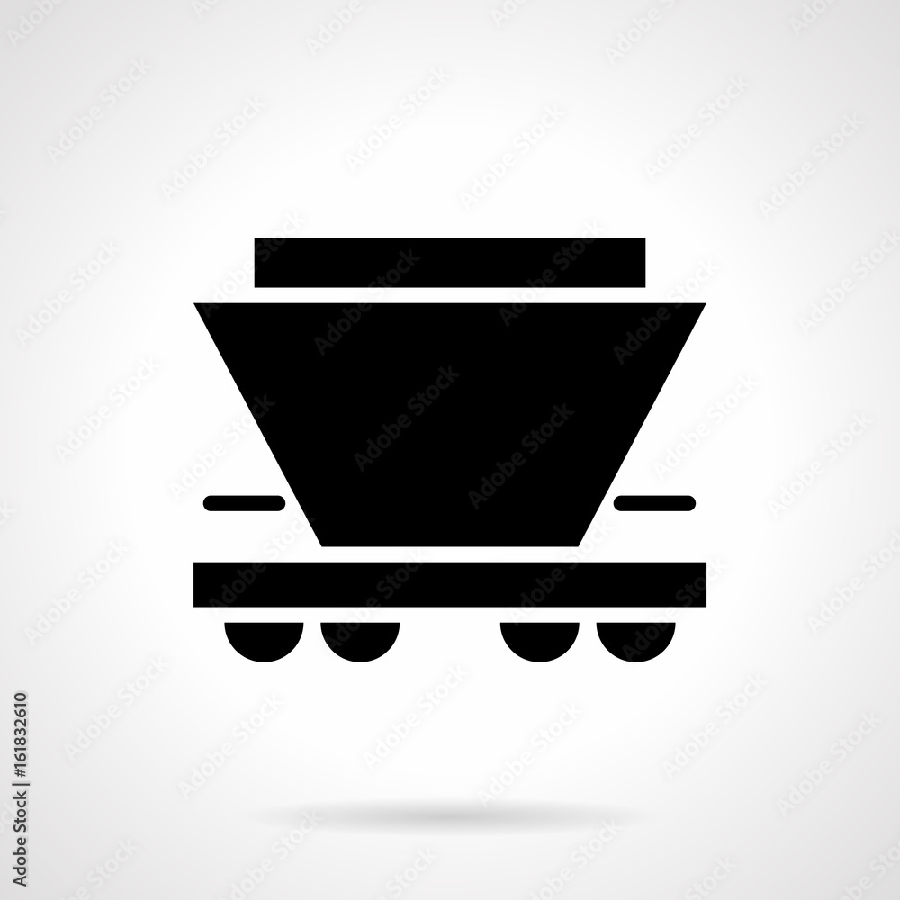 Freight rail car glyph style vector icon Stock Vector | Adobe Stock
