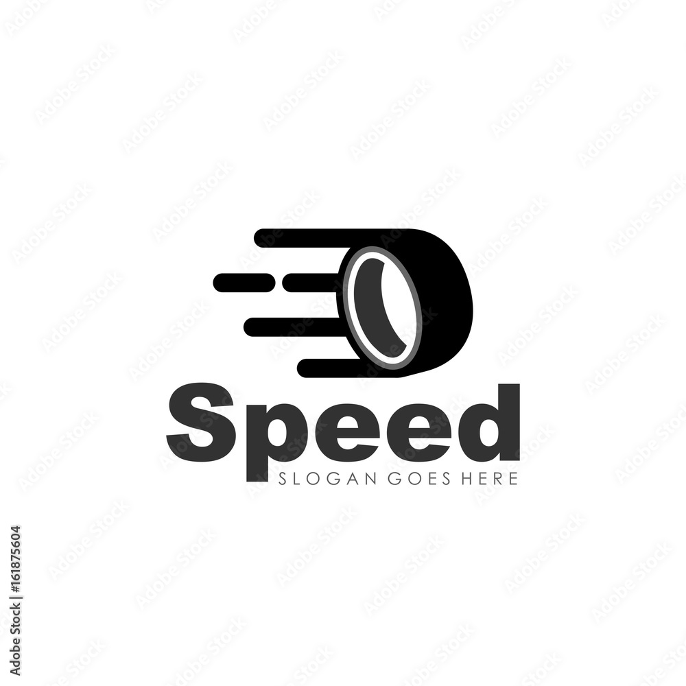 Abstract fast wheel logo design vector Stock Vector | Adobe Stock