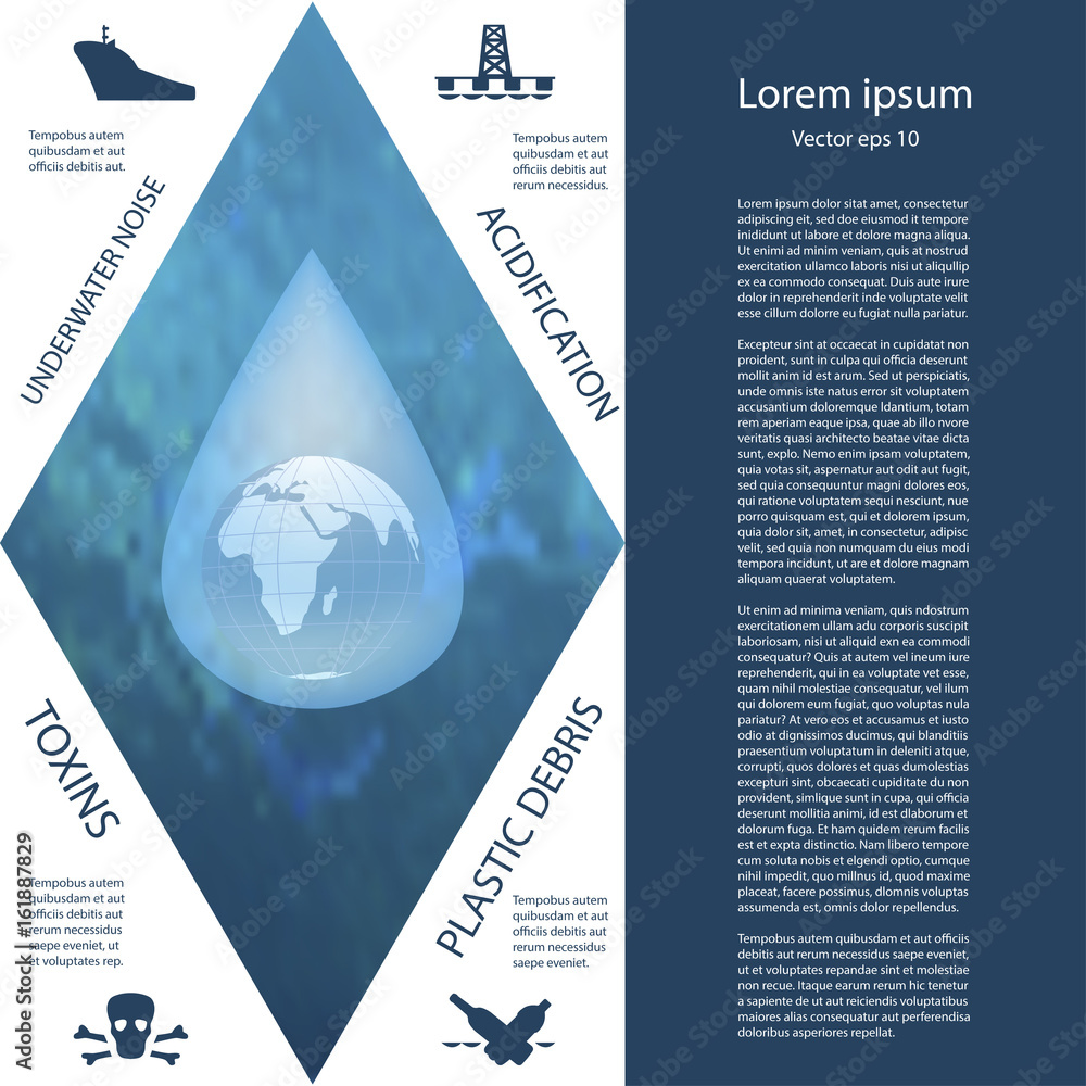 Ecology infographic elements for background layout banner diagram web ...