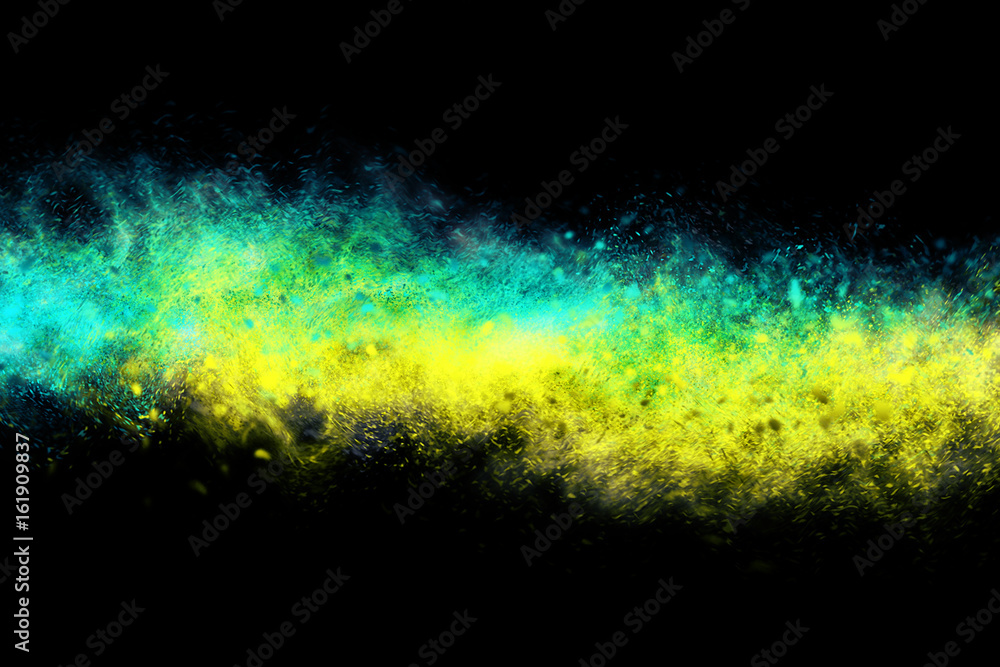 Abstract design of Multi color on black background Stock Illustration ...