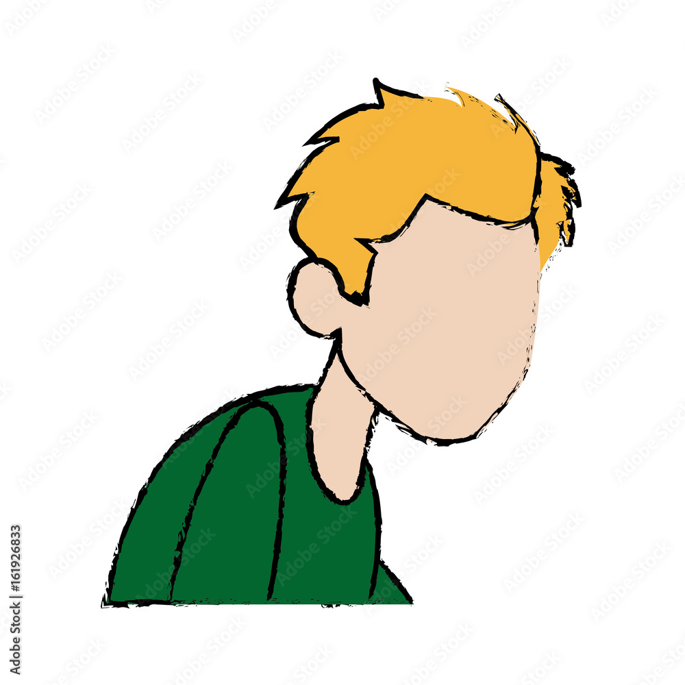 sick man unhappy character healthcare cartoon vector illustration Stock ...