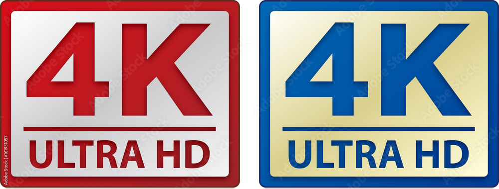 4k ultra HD sign, logo, icon, vectors. Stock Vector | Adobe Stock