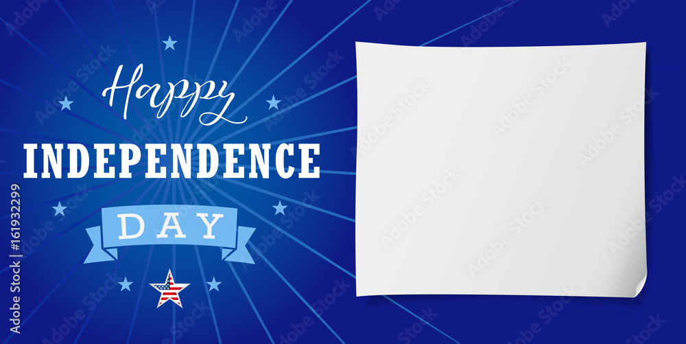 Happy Independence Day USA banner template. United States national ...