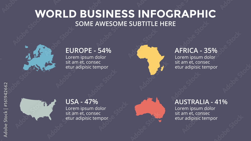 Countries map infographic. Global business marketing presentation ...