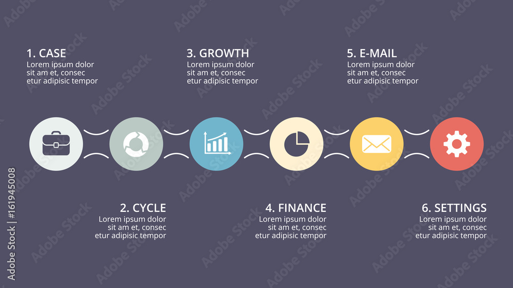 Vector circle timeline infographic, cycle diagram, graph, presentation ...