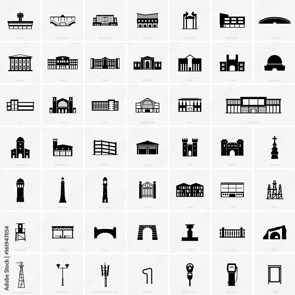 Building symbols Stock Illustration | Adobe Stock