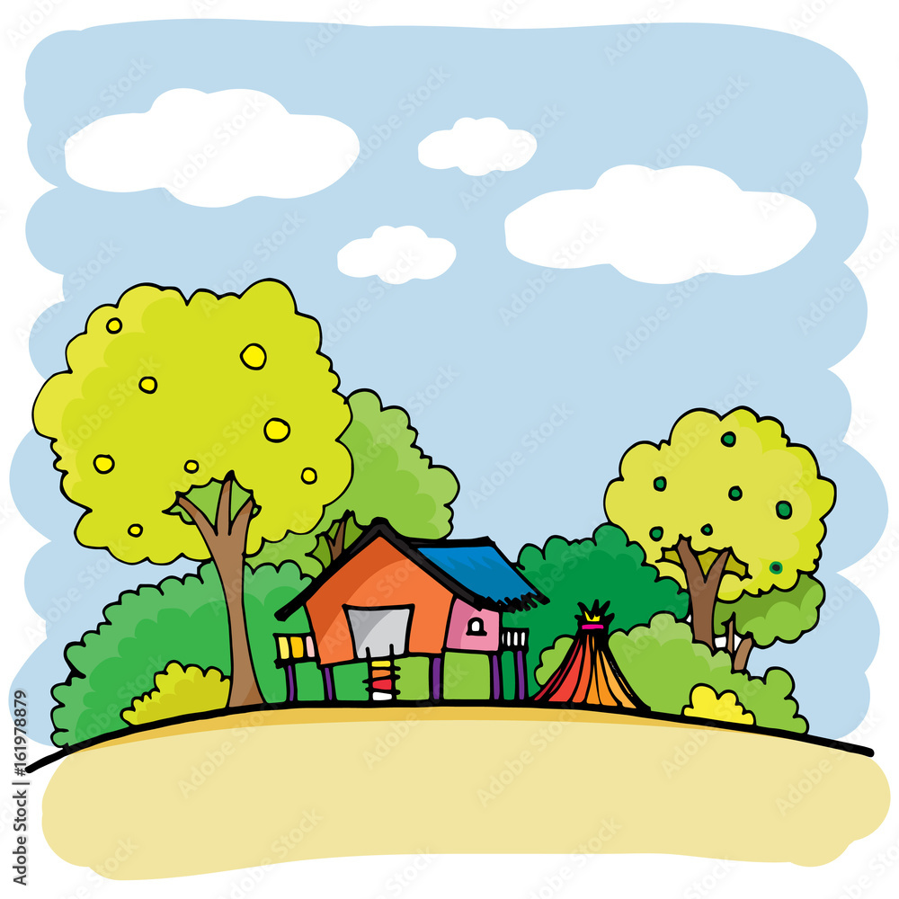 building cartoon vector character Stock Illustration | Adobe Stock